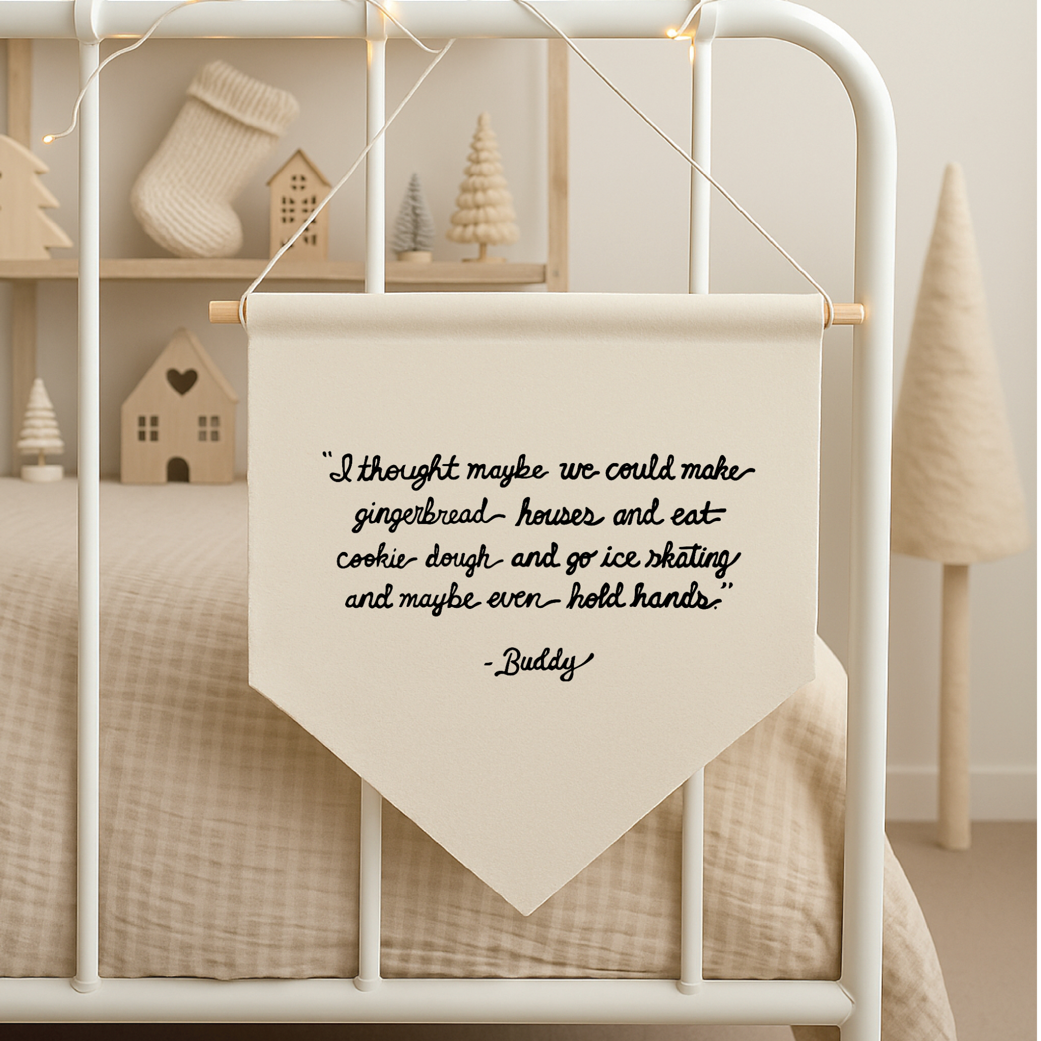 Buddy the Elf Canvas Banner – Notes in Knots